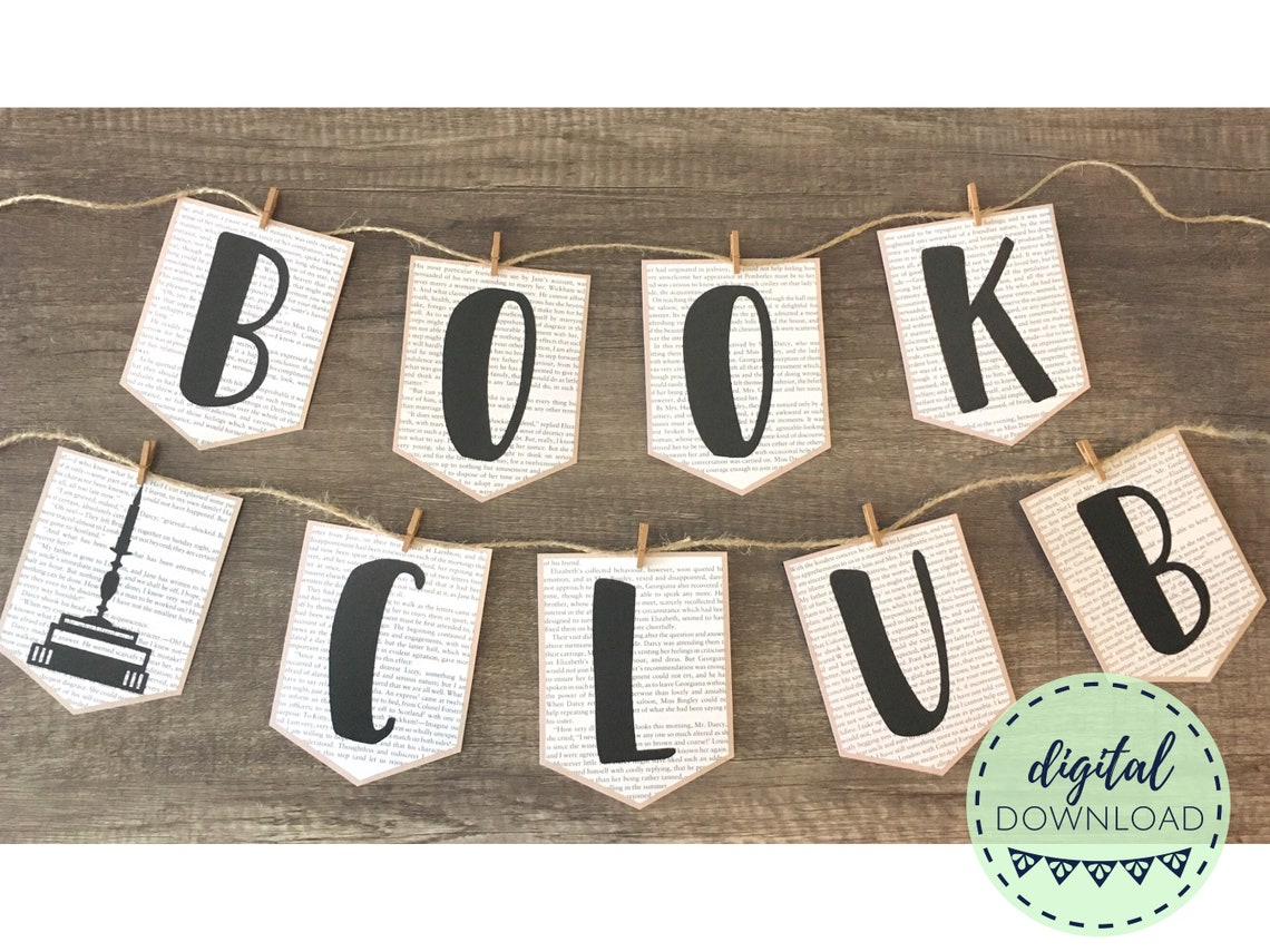 Printable Book Club Banner Classroom Banners Literature | Etsy