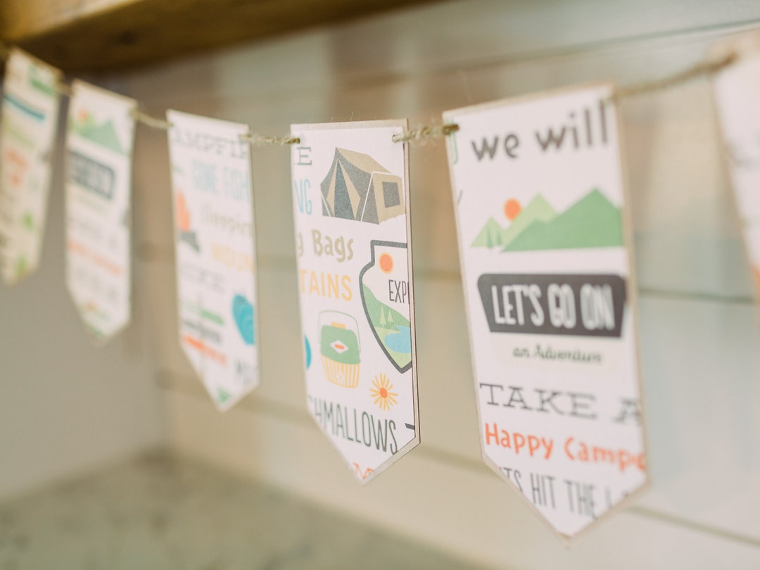 Camping Party Banner, Camping Theme Party Decor, Camping Classroom ...