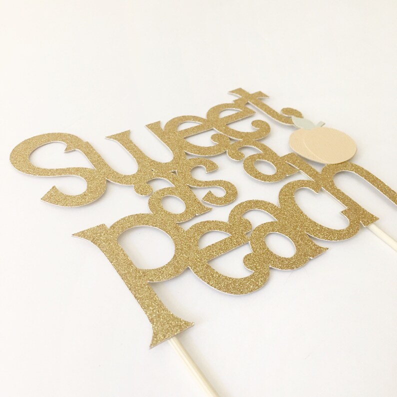 Sweet as A Peach Cake Topper Just Peachy Party Decor Georgia | Etsy