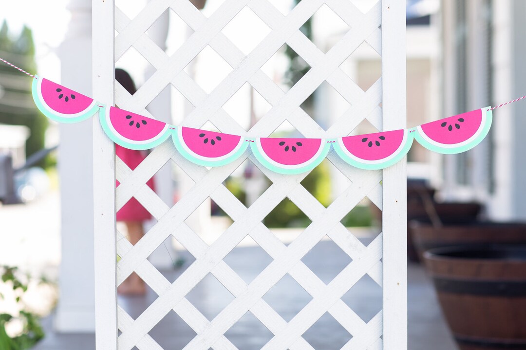 Watermelon Banner, Summer Fruit Banner, Tutti Fruity Party, Farmer's ...