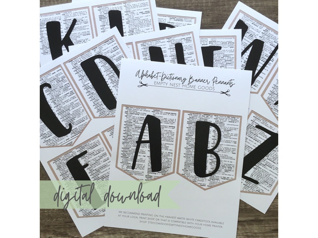 Printable Reading Theme Banner, Whole Printable Alphabet, Back to ...