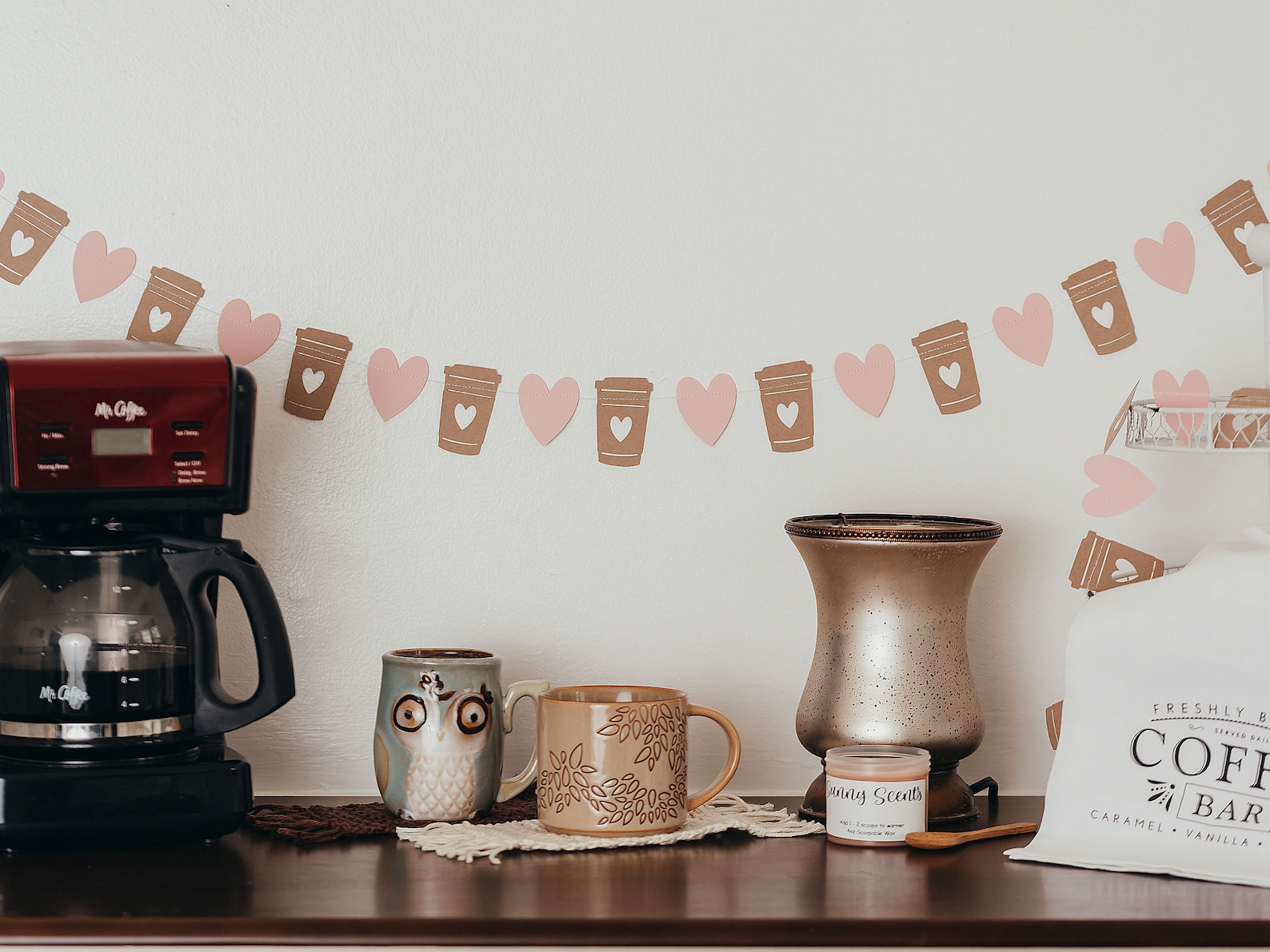 Latte Garland Coffee Bar Decor Coffee Lover Gift Latte | Etsy
