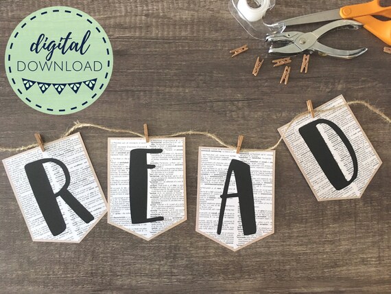 Printable Read Banner Classroom Banners Literature Themed | Etsy