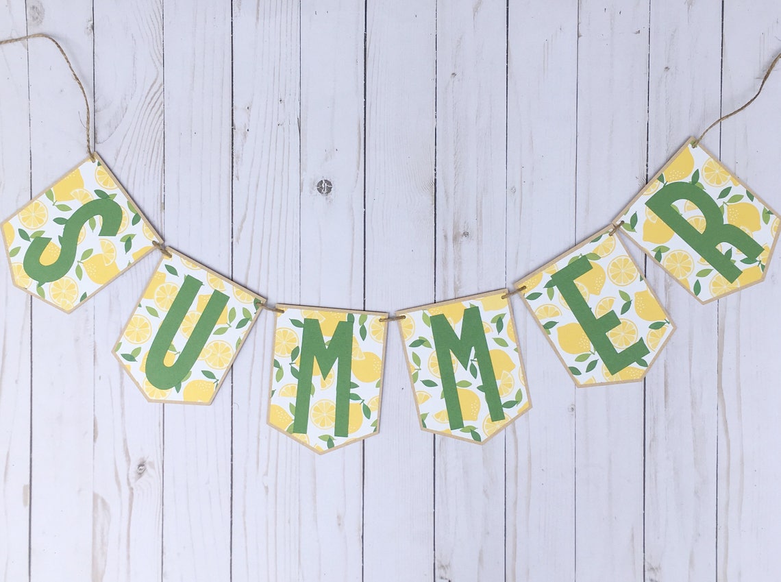 Summer Banner Lemon Banner Lemon Party Decor Lemonade Party | Etsy