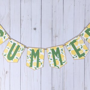 Summer Banner, Lemon Banner, Lemon Party Decor, Lemonade Party Banner ...