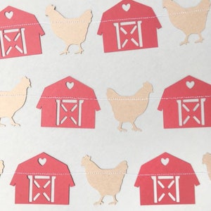 Farm Theme Birthday, Barn Party Decor, Chicken Garland, Barn and ...