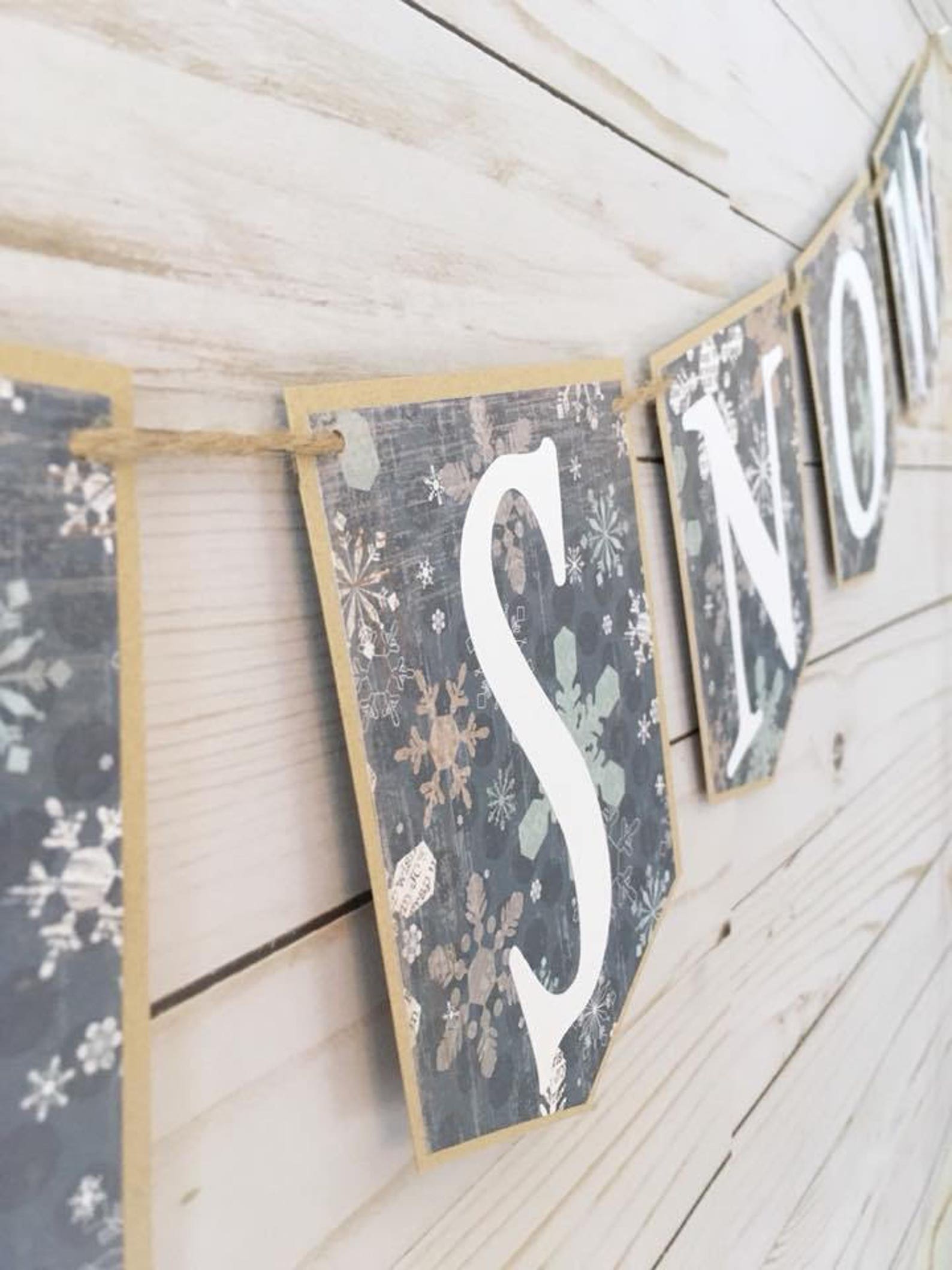 Let It Snow Banner, Winter Mantel Banner, Winter Onederland Party, Snow ...