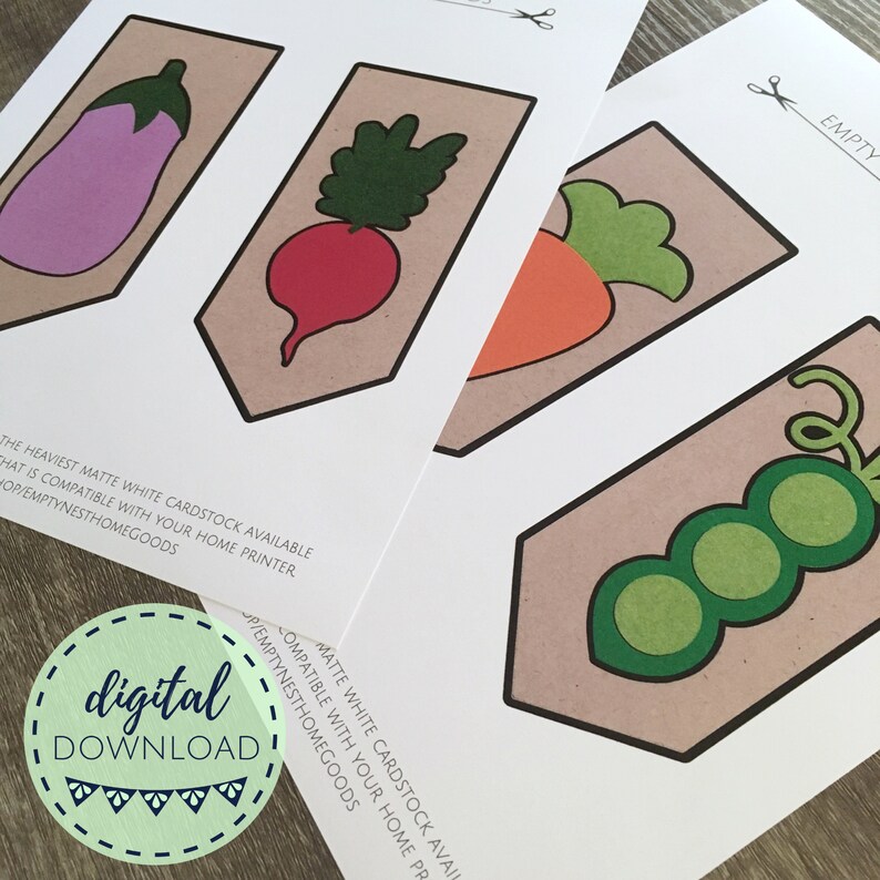 Printable Veggie Banner Garden Theme Party Decor Home Grown - Etsy