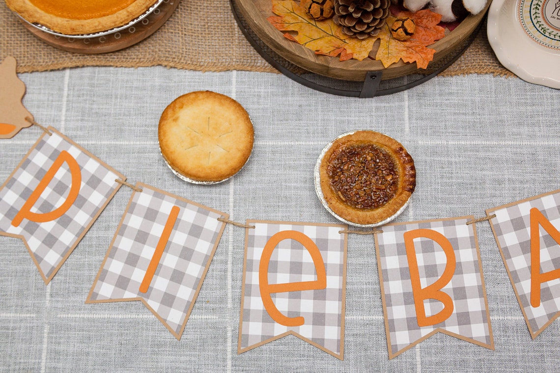 Pie Bar Banner Thanksgiving Banner Pie Table Sign Pumpkin - Etsy