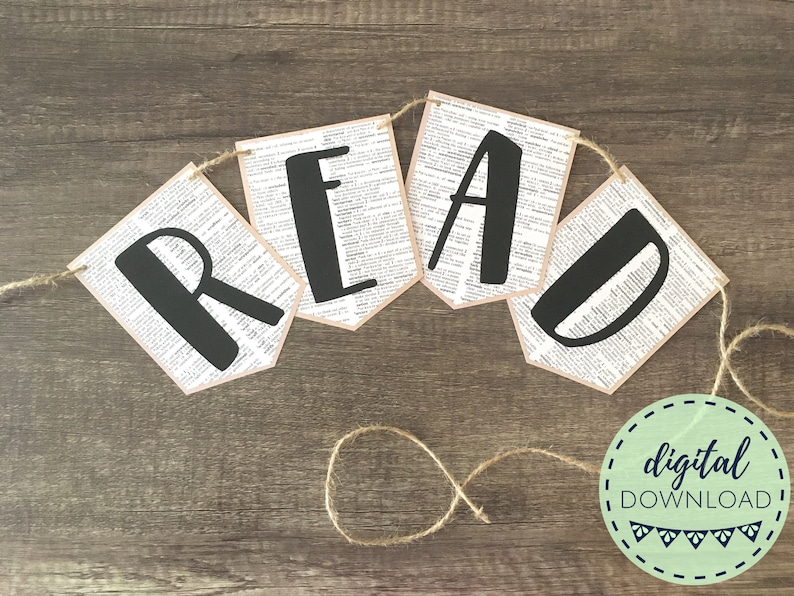 Printable Read Banner Classroom Banners Literature Themed - Etsy