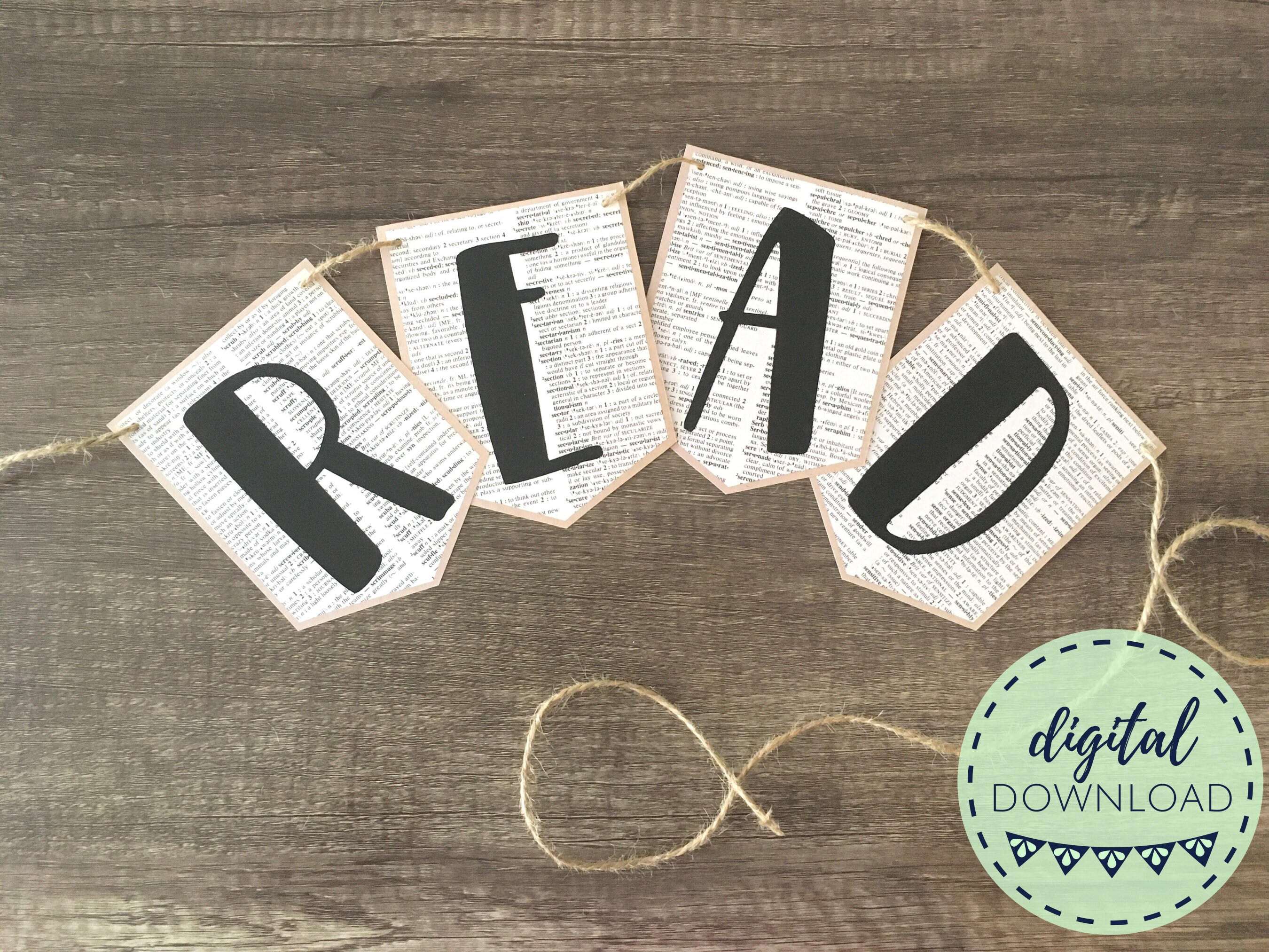 Printable Read Banner, Classroom Banners, Literature Themed Banner ...