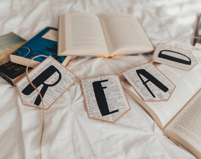 Reading Theme Banner READ Banner Book Theme Shower Decor - Etsy