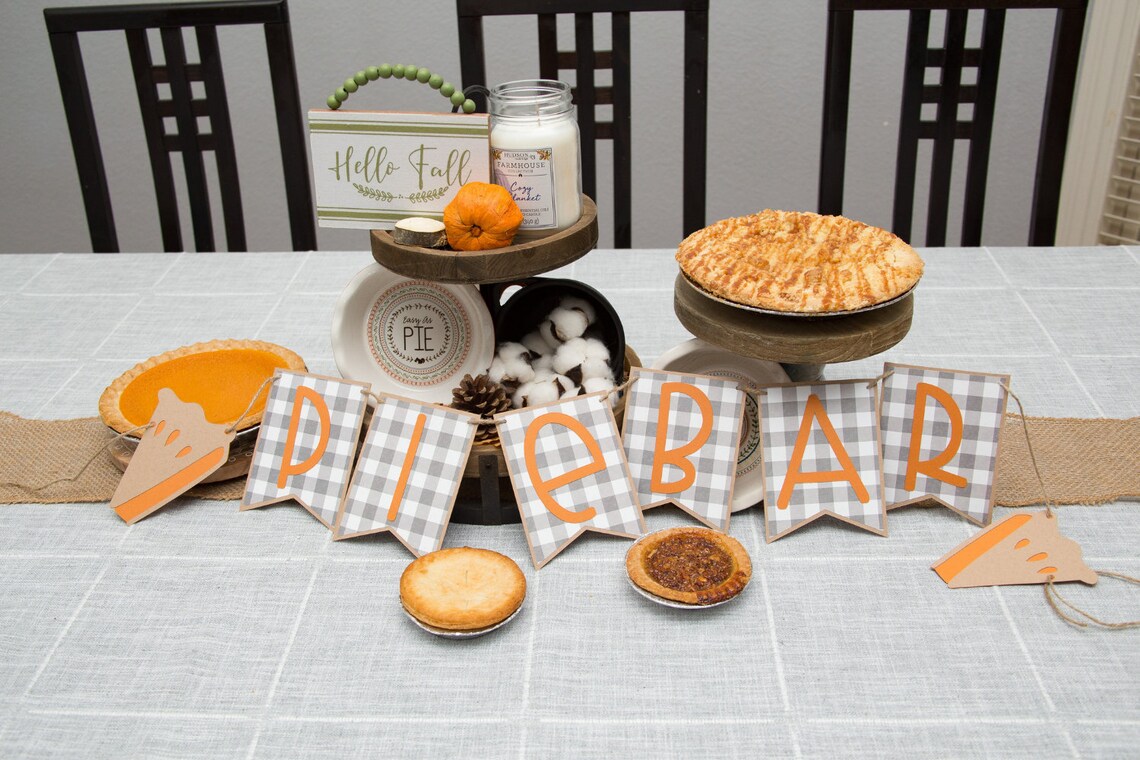 Pie Bar Banner Thanksgiving Banner Pie Table Sign Pumpkin - Etsy