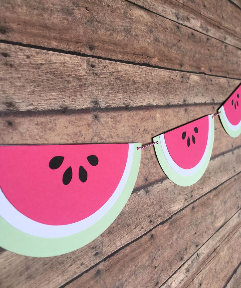 Watermelon Banner Summer Fruit Banner Tutti Fruity Party | Etsy