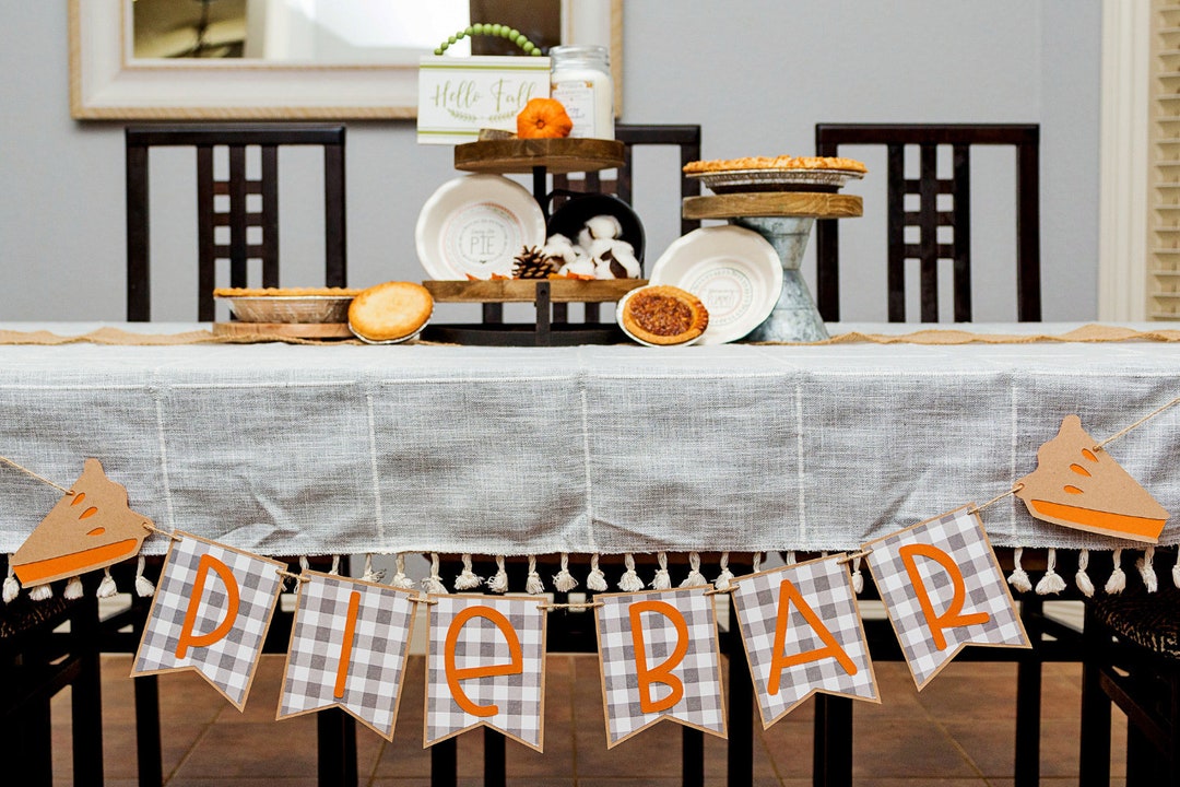 Pie Bar Banner, Thanksgiving Banner, Pie Table Sign, Pumpkin Pie Decor ...