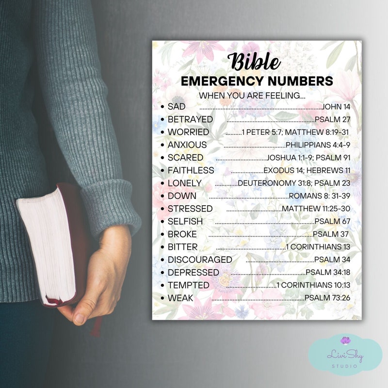 Bible Emergency Numbers - Etsy