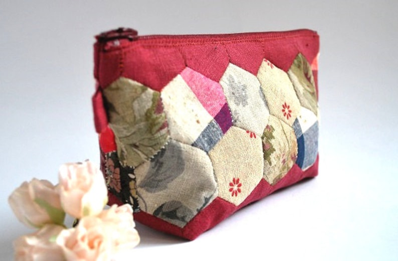 Pattern *hexagon Patchwork Pouch＊ - Etsy