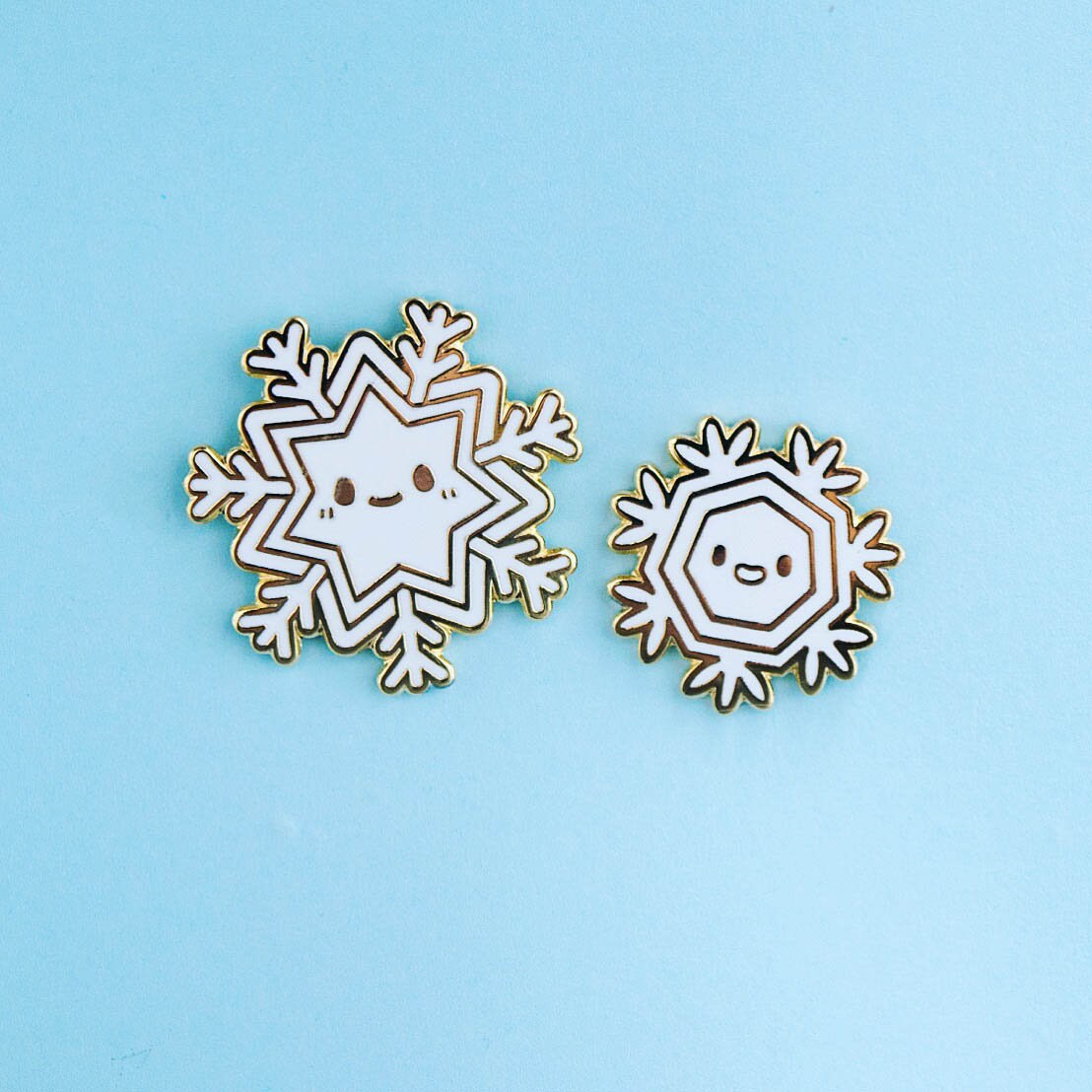 Snowflake Enamel Pin Set | Etsy