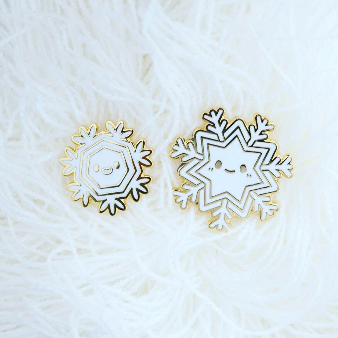 Snowflake Enamel Pin Set | Etsy