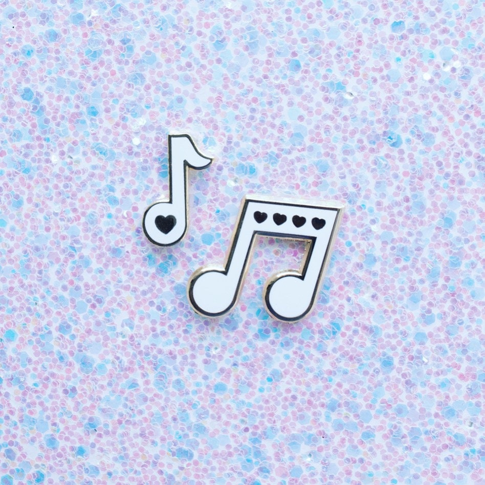 Music Note Hard Enamel Pin // Love Band Choir Teacher - Etsy