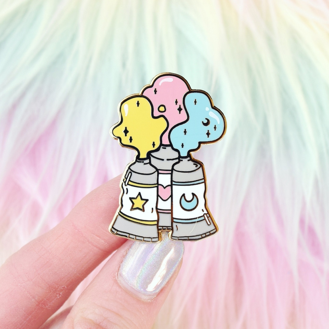 Paint Tubes Hard Enamel Pin // Rainbow Watercolor Painter - Etsy