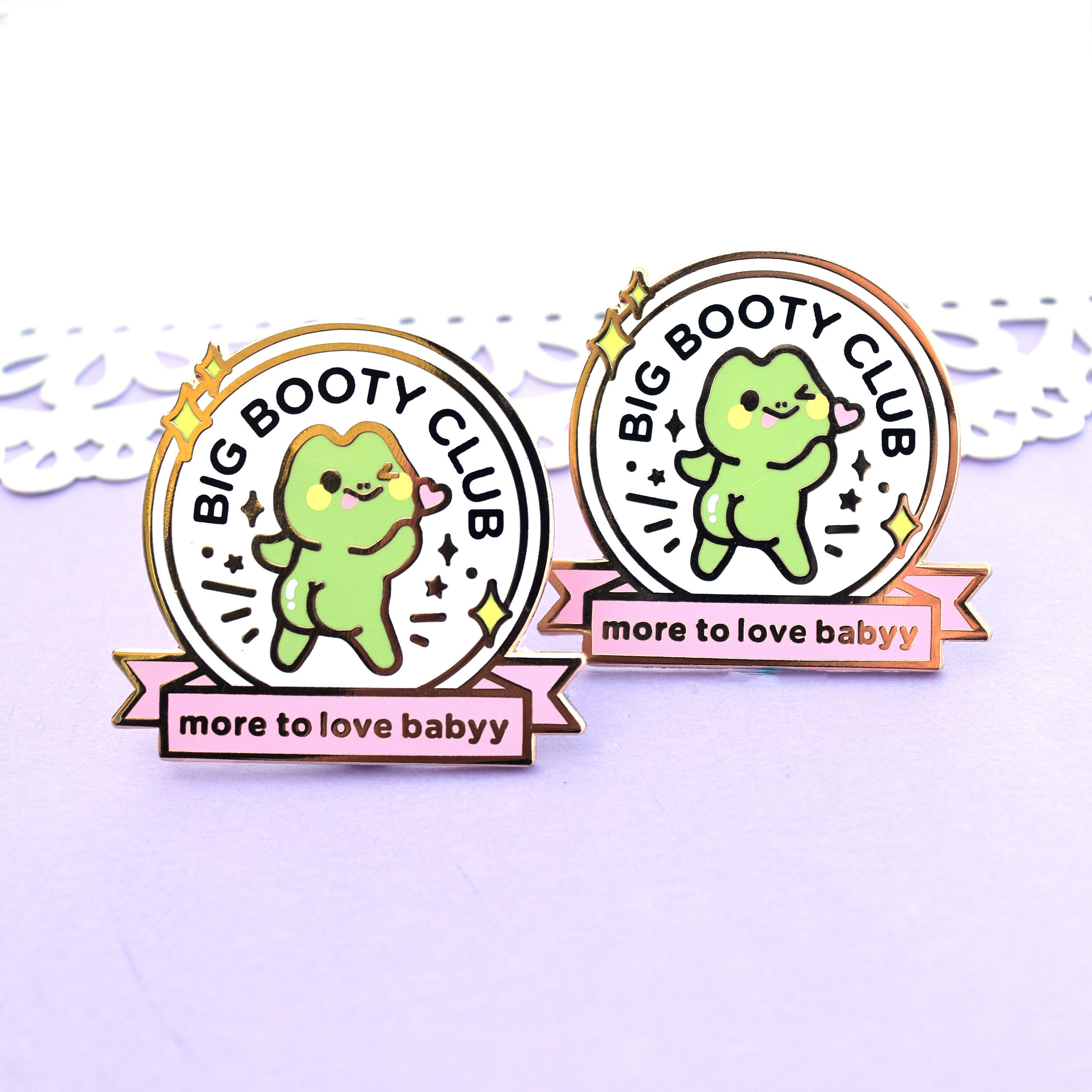 Big Booty Club Members Only Enamel Pin // Frog Froggy Cute - Etsy