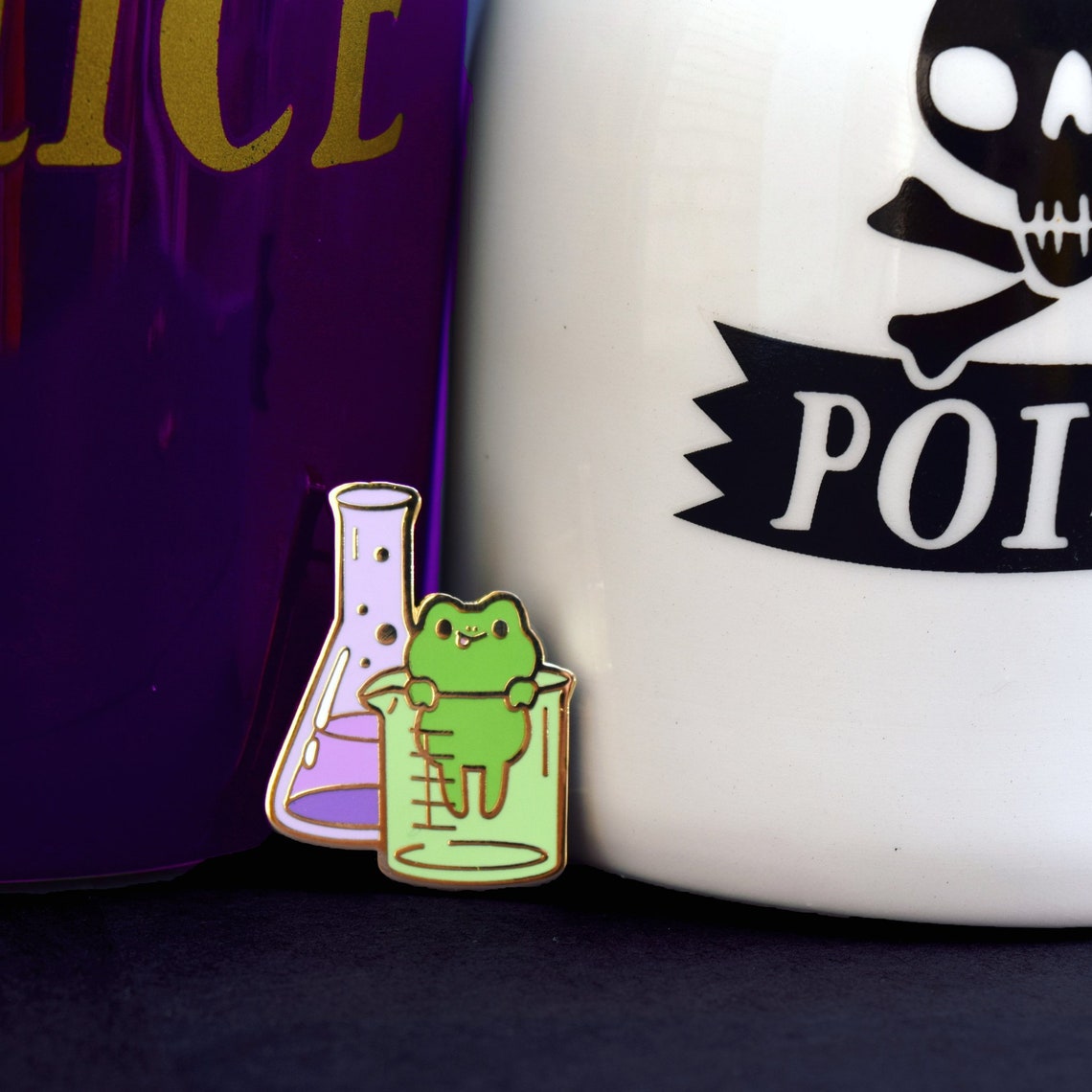 Science Frog Enamel Pin // Halloween Beaker Mad Scientist | Etsy