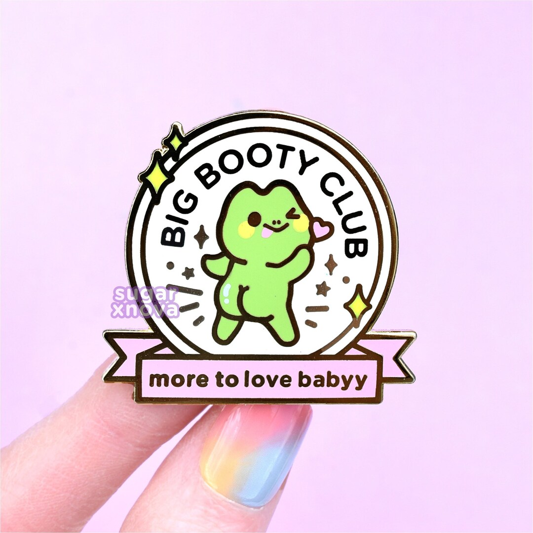Big Booty Club Members Only Enamel Pin // Frog Froggy Cute - Etsy