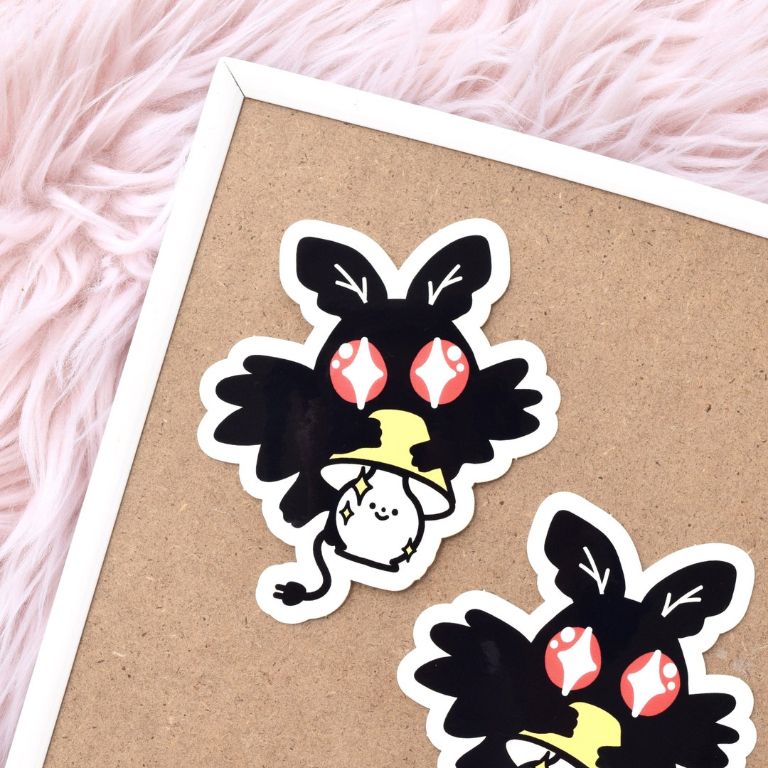 Mothman and Lamp Funny Cryptid Vinyl Sticker - Etsy