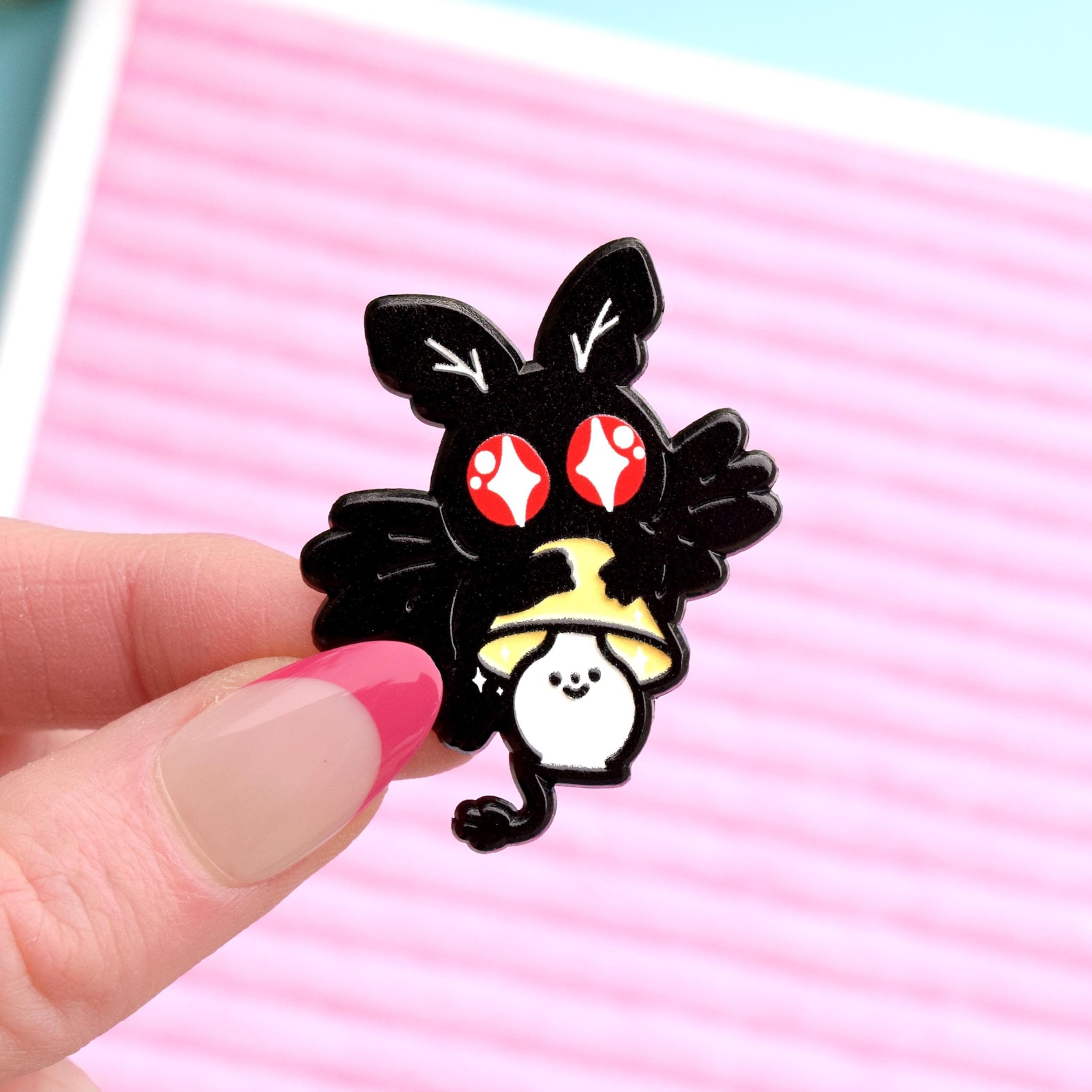 Mothman & Lamp Funny Enamel Pin Kawaii Cryptid - Etsy