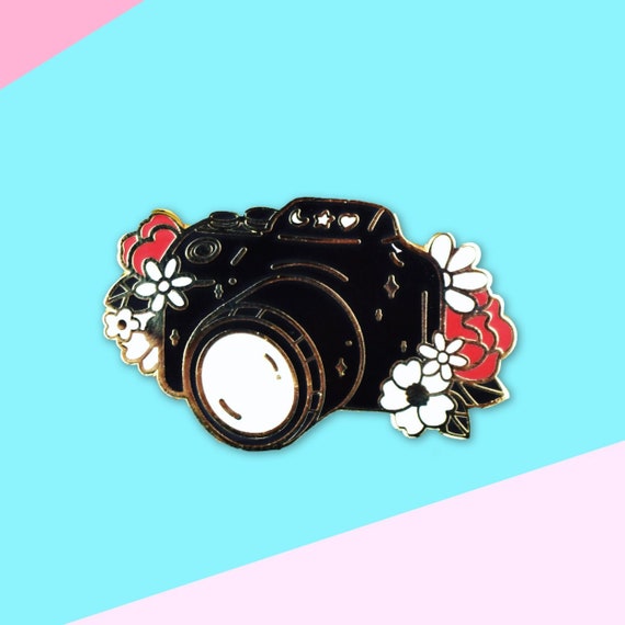 Camera Hard Enamel Pin // Photographer Gift Photo Nikon | Etsy