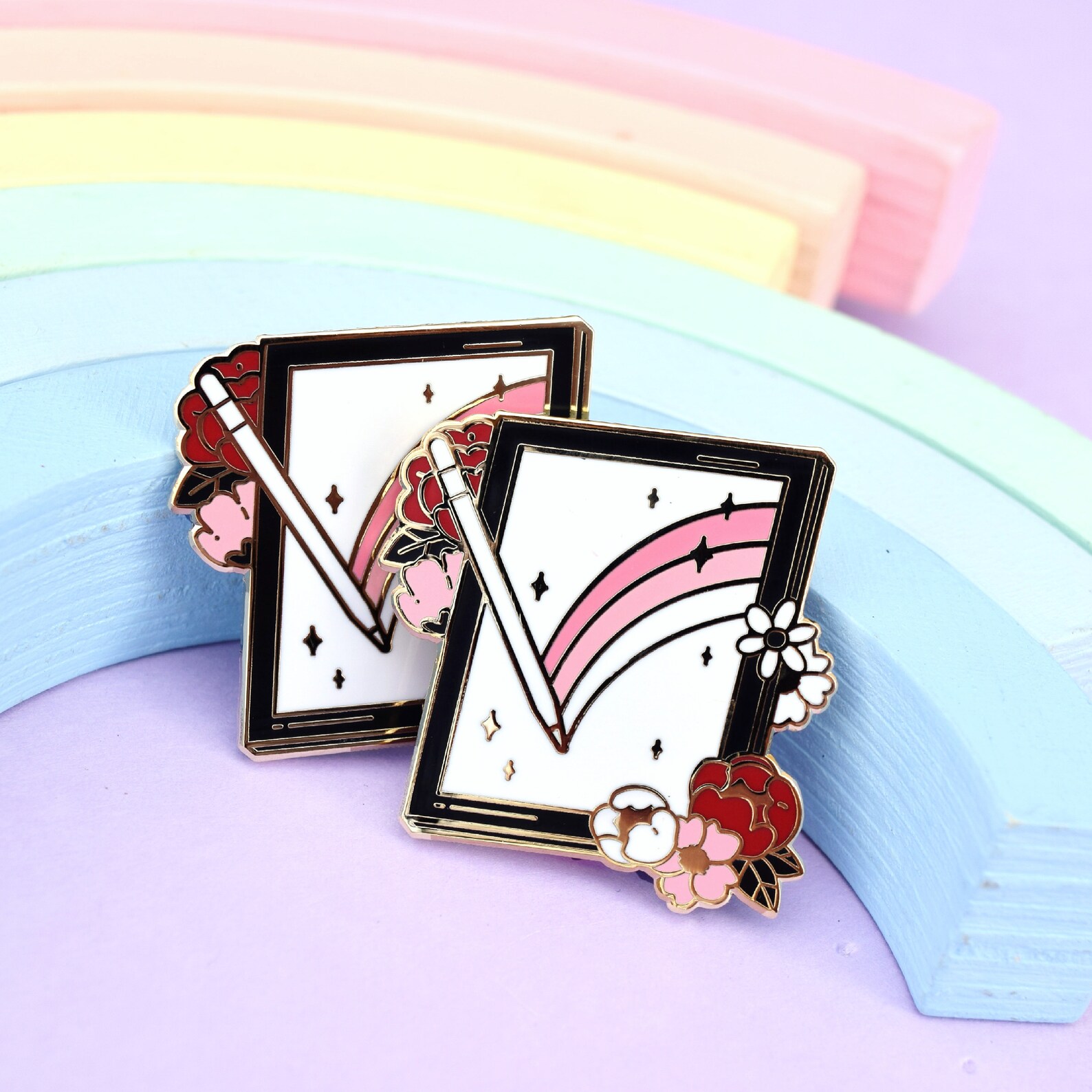 Tablet Hard Enamel Pin // Ipad Artist Art Digital | Etsy