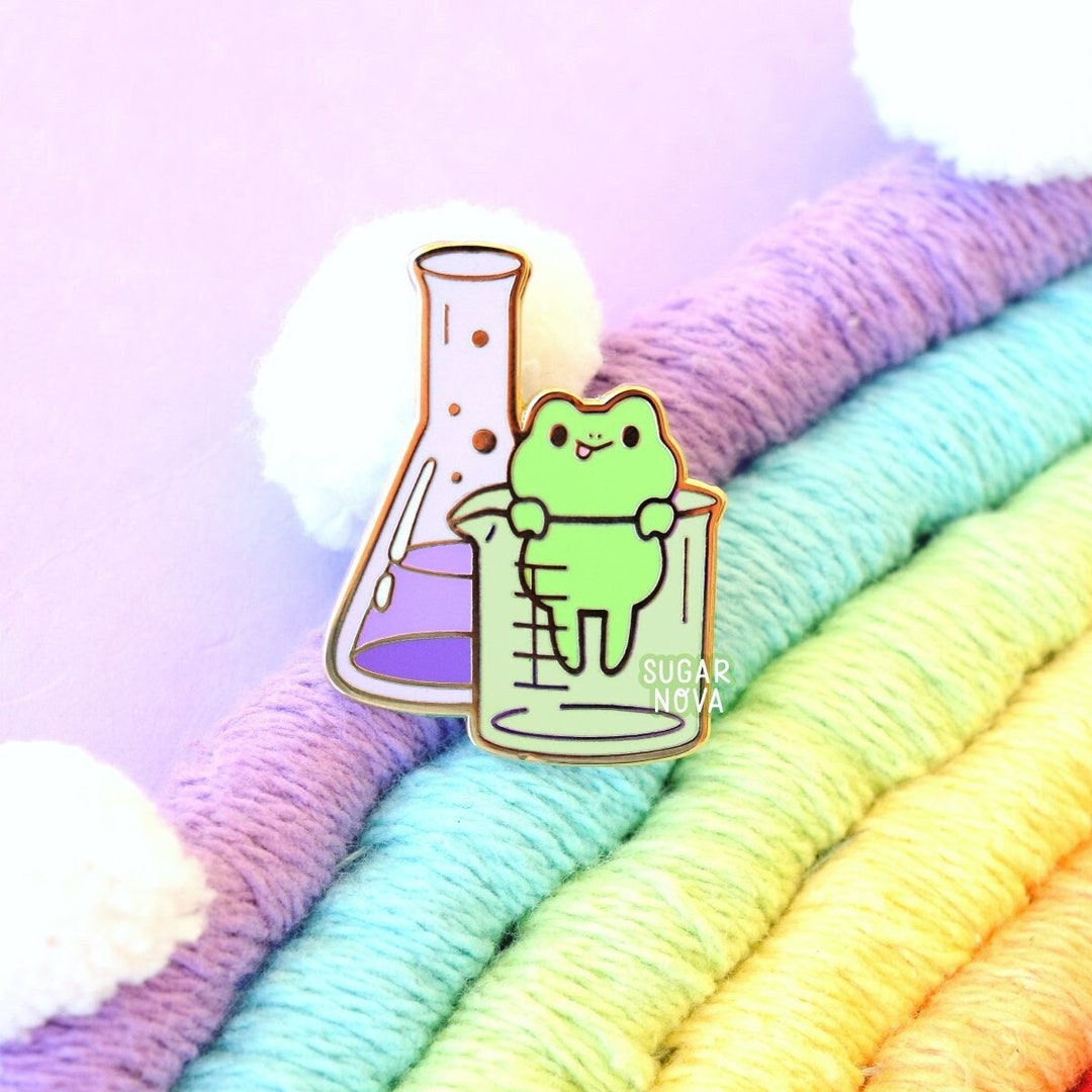 Science Frog Enamel Pin // Halloween, Beaker, Mad Scientist, Chemistry ...