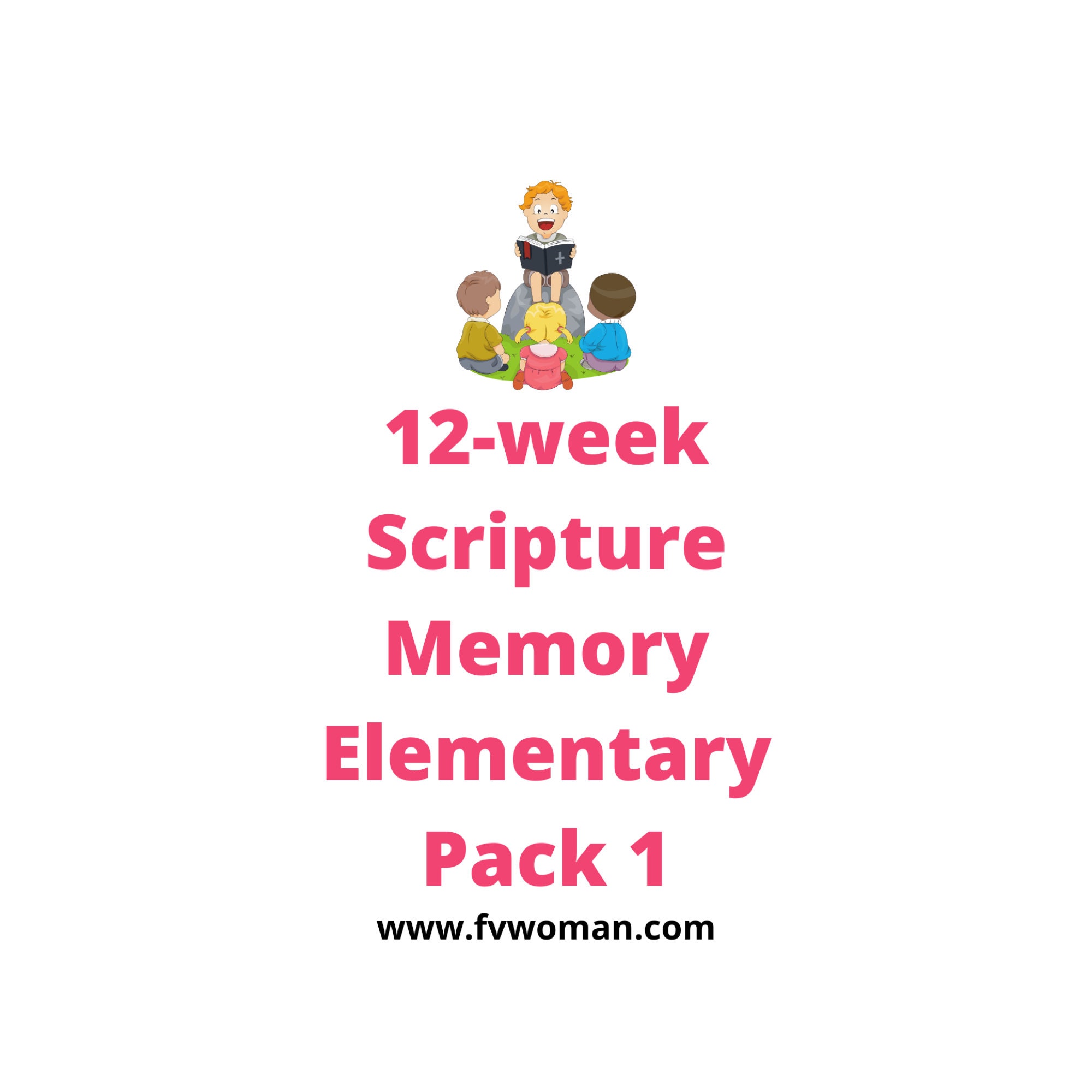 12-week Scripture Memory Pack for Kids - Etsy