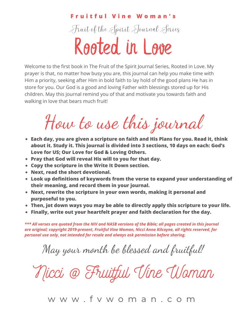 Rooted in Love Scripture Devotional and Journal - Etsy