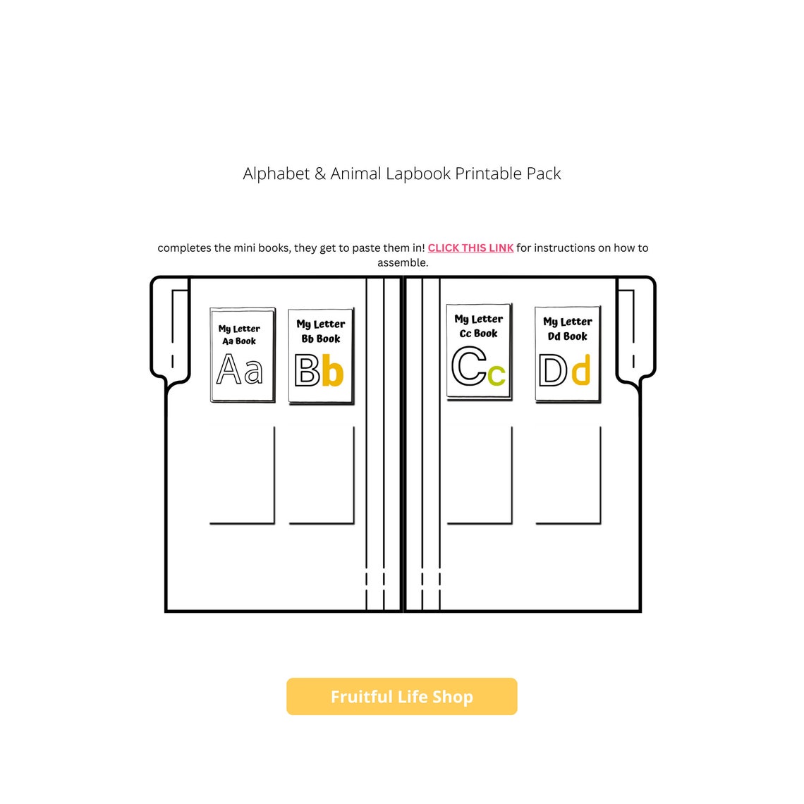 Alphabet & Animal Lapbook Printable Pack - Etsy
