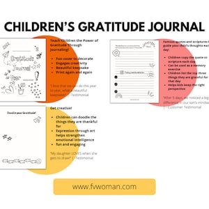 Gratitude Journal for Kids - Etsy