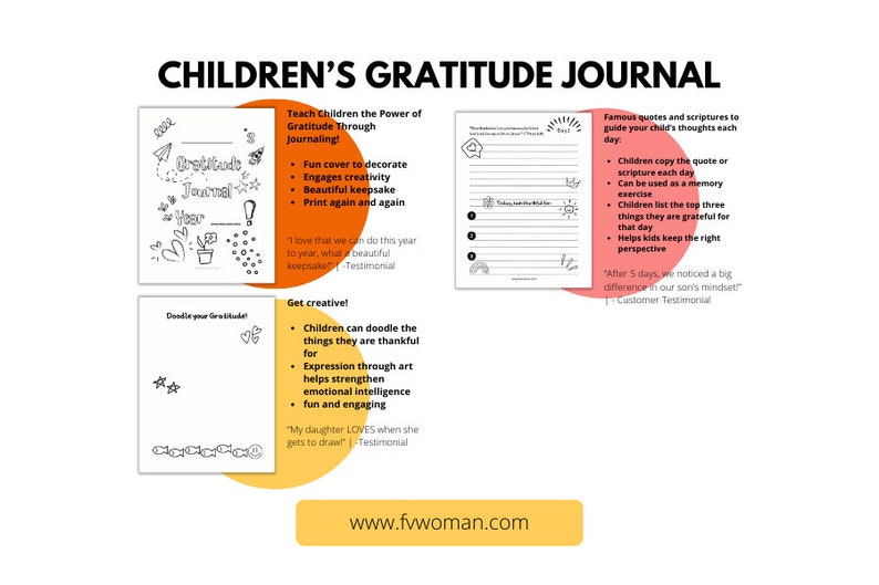 Gratitude Journal for Kids - Etsy