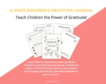 Daily Gratitude Journal for Kids and Families - Etsy UK