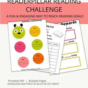 Elementary Reading Log & Readerpillar Challenge - Etsy