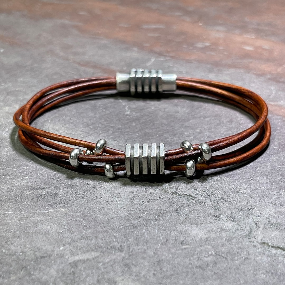 Hard Wear - Distressed Brown Leather and Silver Industrial Design ...