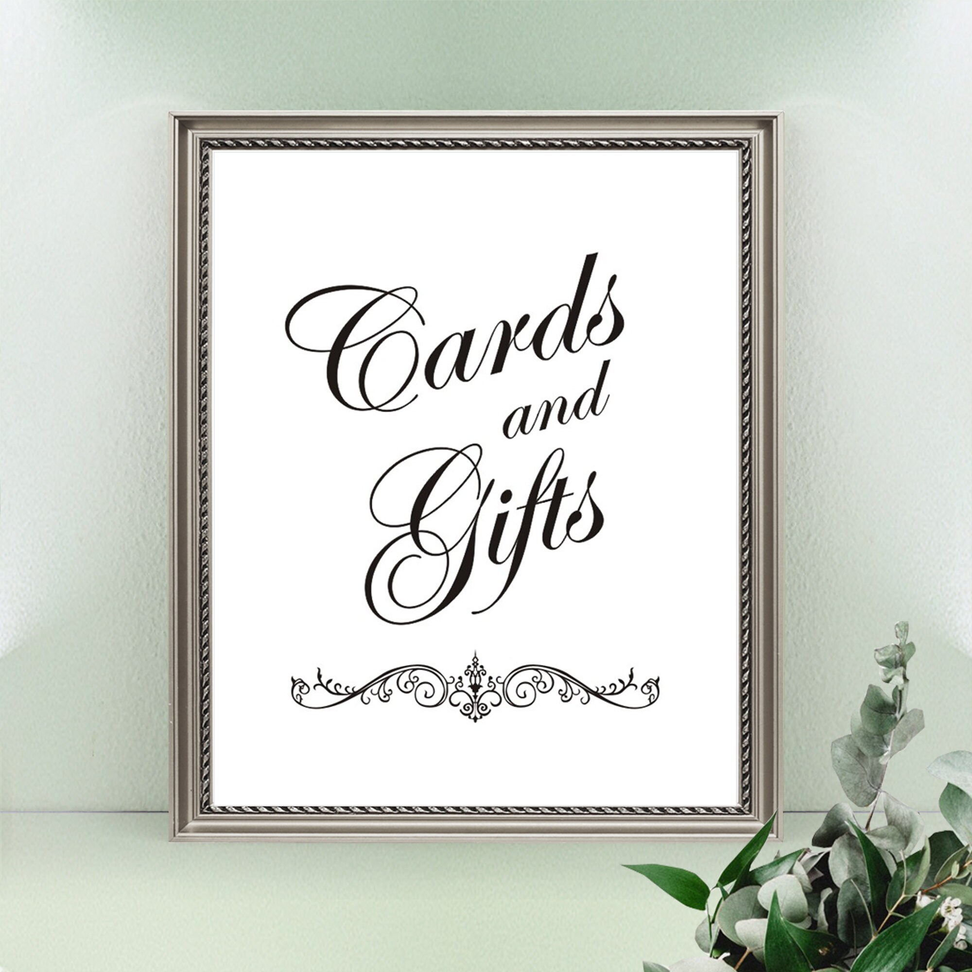 Elegant Cards & Gifts Sign Template Modern Calligraphy | Etsy Elegant Cards & Gifts Sign Template Modern Calligraphy | Etsy