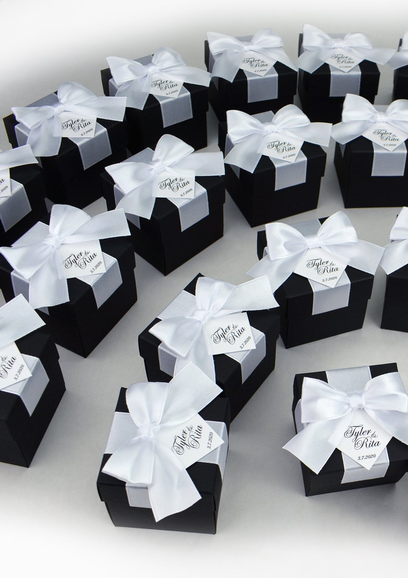 Elegant Wedding favor candy boxes Personalized Wedding | Etsy