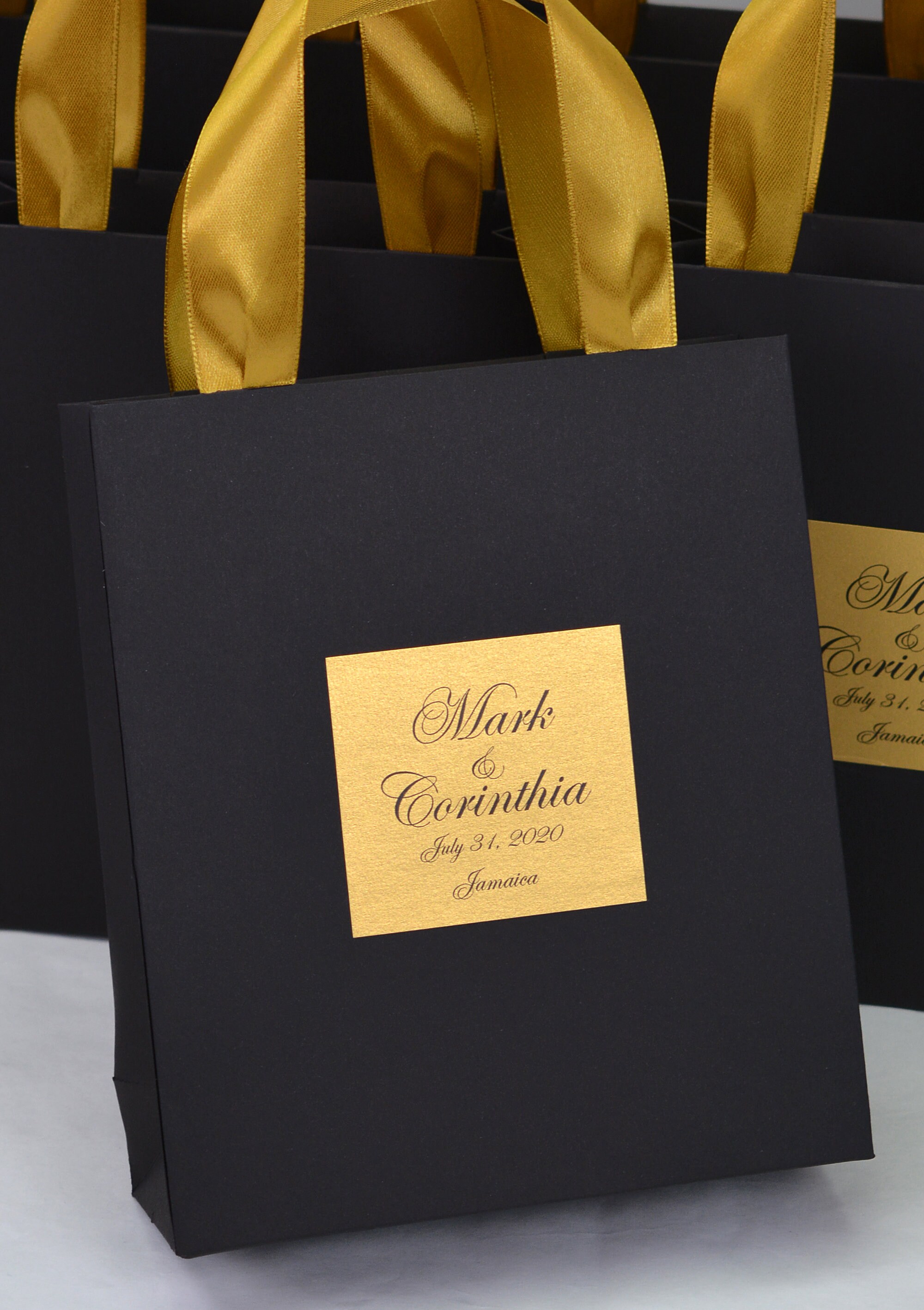 Elegant Wedding Welcome Bag With Satin Ribbon Handles and | Etsy