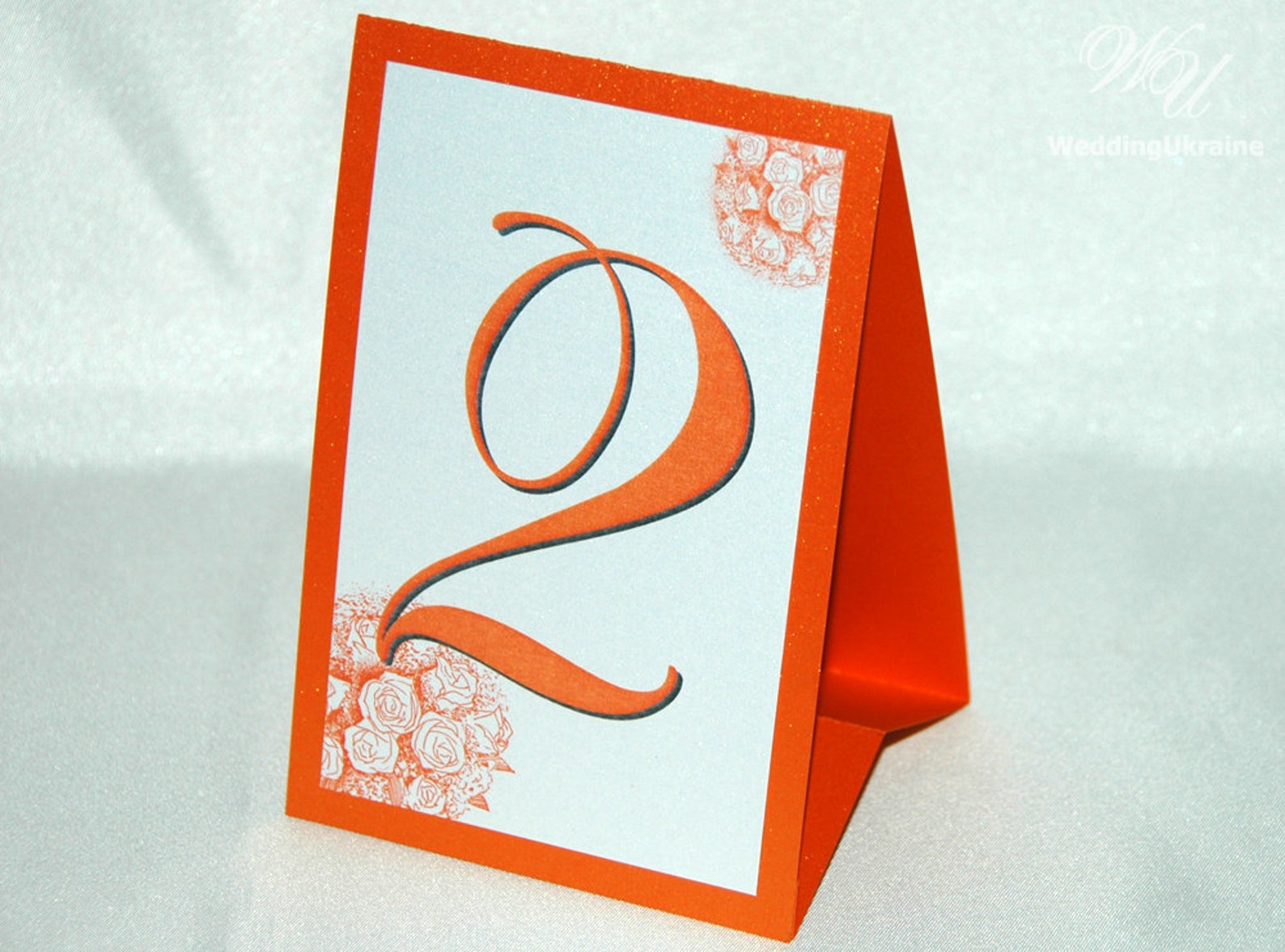 Orange Wedding Table Numbers - Tented Wedding Table Number Signs ...