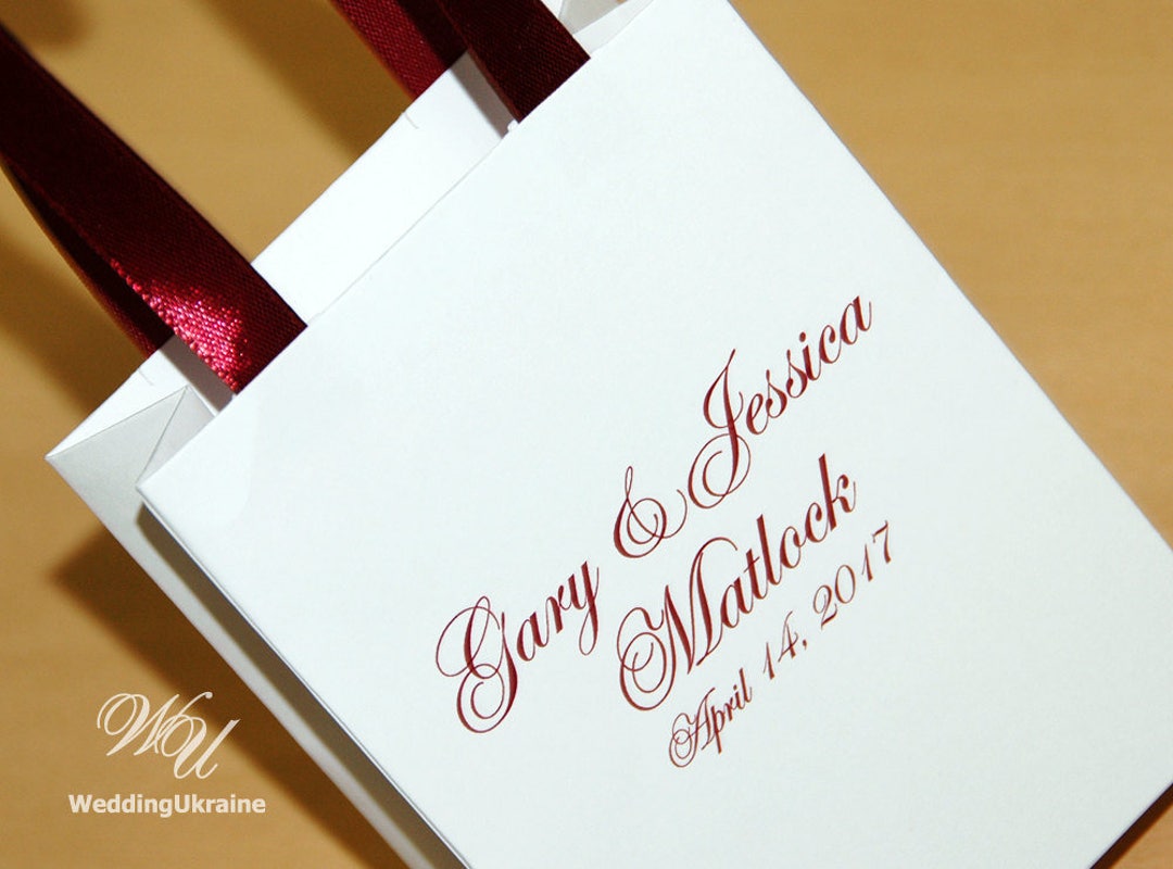 Personalized Wedding Bags for Welcoming Your Guests - Elegant Gift Bags ...