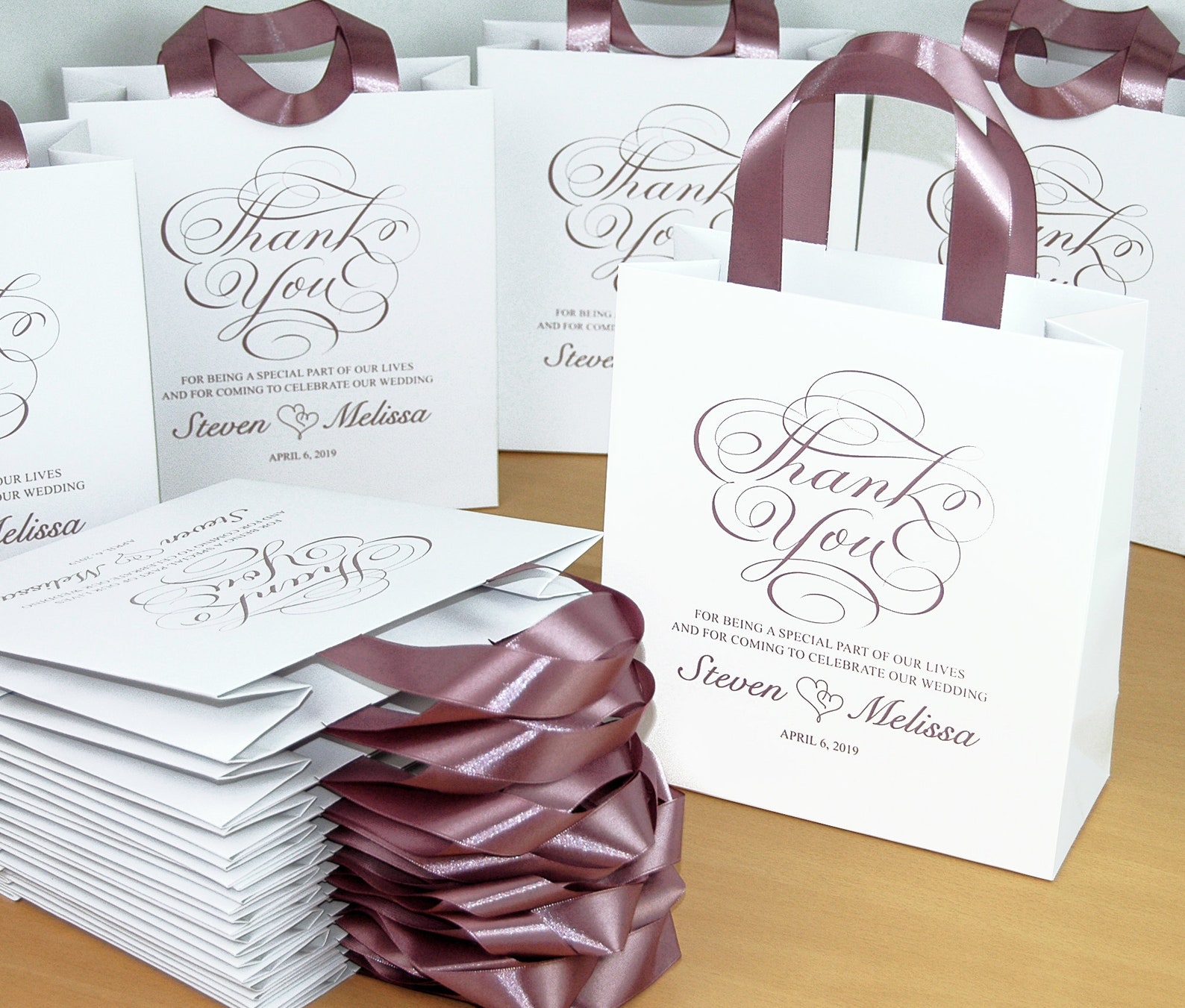 25 Dusty Rose Wedding Welcome Bags For Favor For Guests Etsy