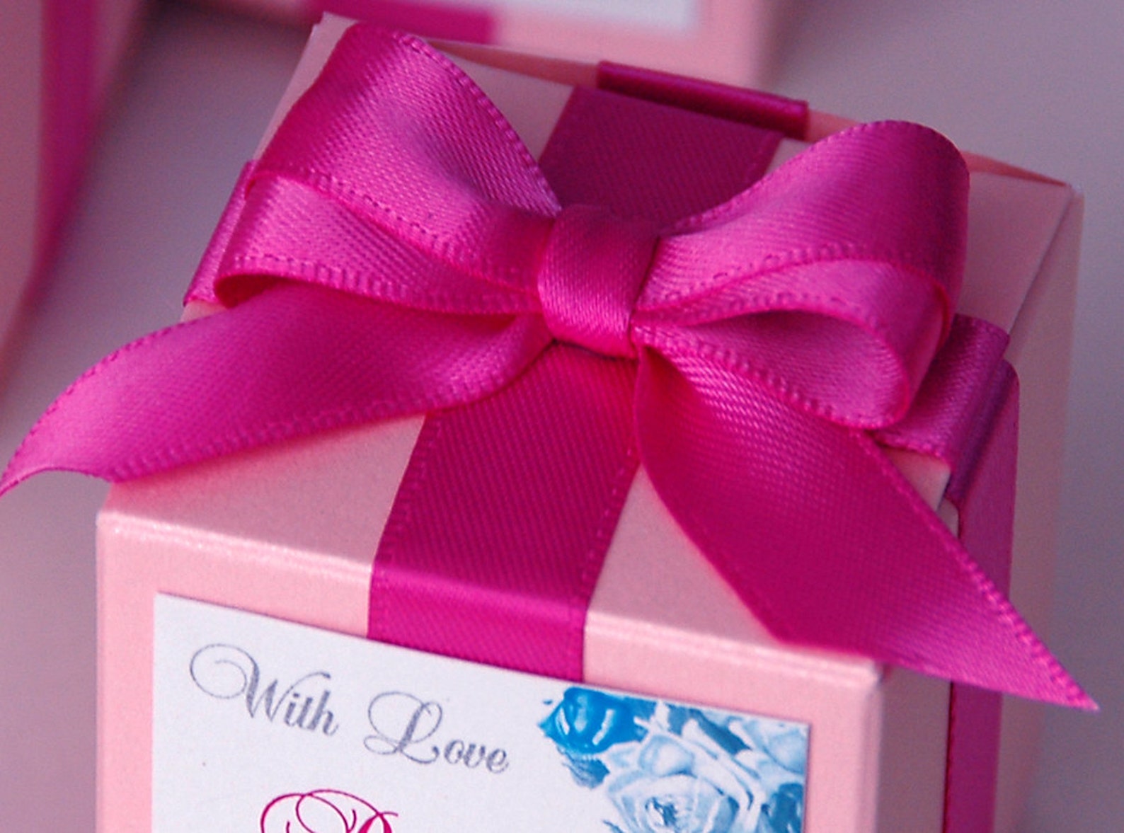 30 Wedding Favor Candy Box with Names Shabby chic style | Etsy