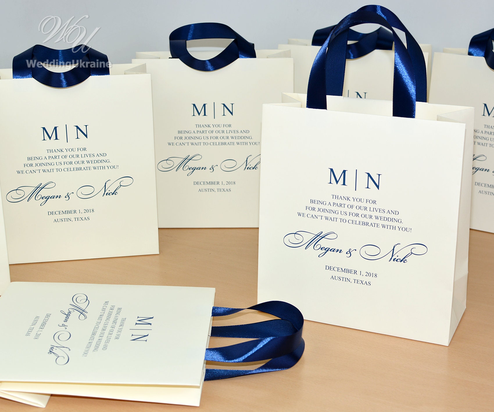 30 Ivory Wedding Welcome Bags With Satin Ribbon Handles and - Etsy
