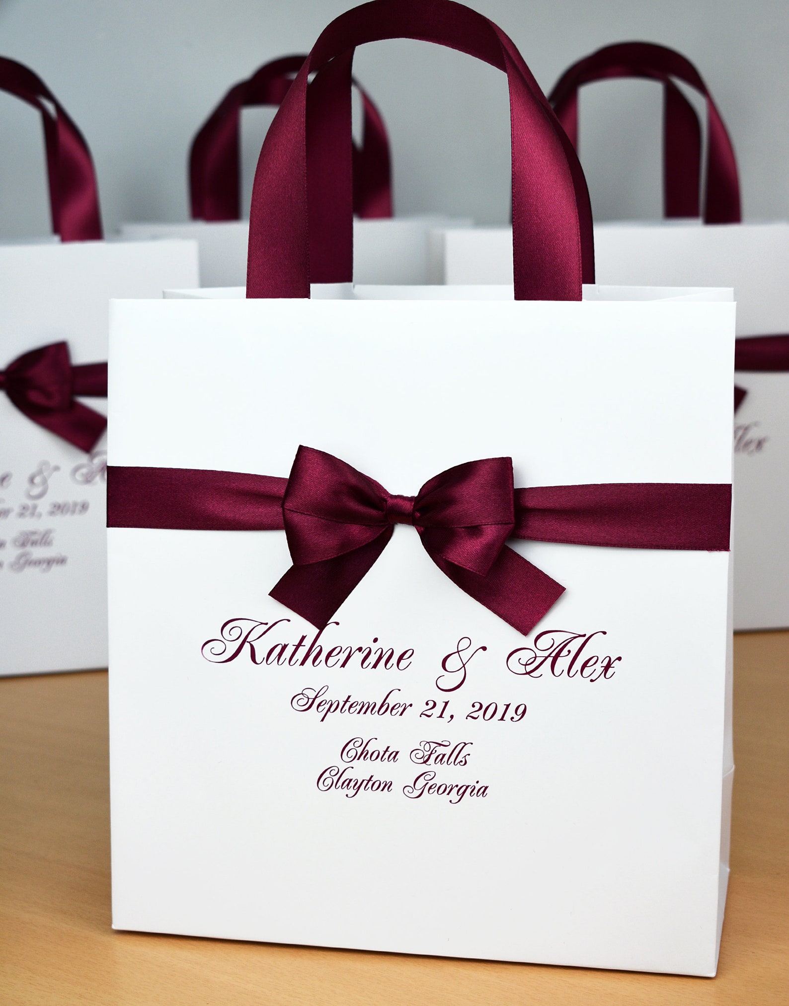 20 Wedding Welcome Bags for Wedding Favor for Guests, Elegant Wine ...